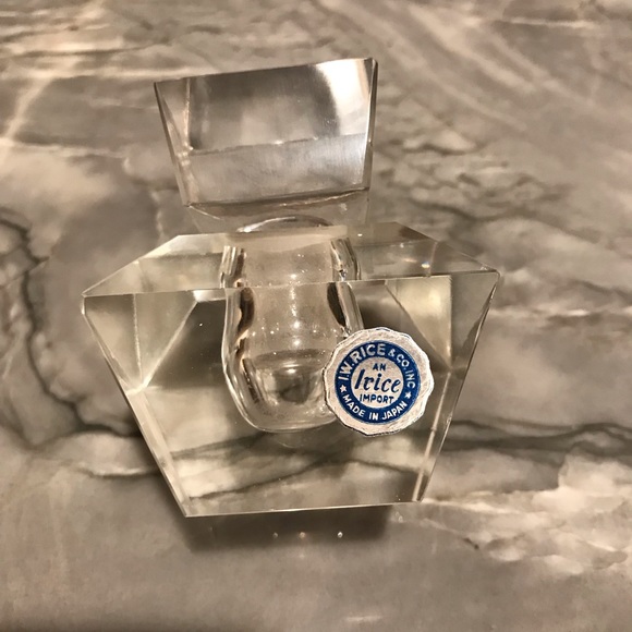 L Rice | Bath & Body | Vintage Lrice Usa New York Glass Perfume Bottle ...